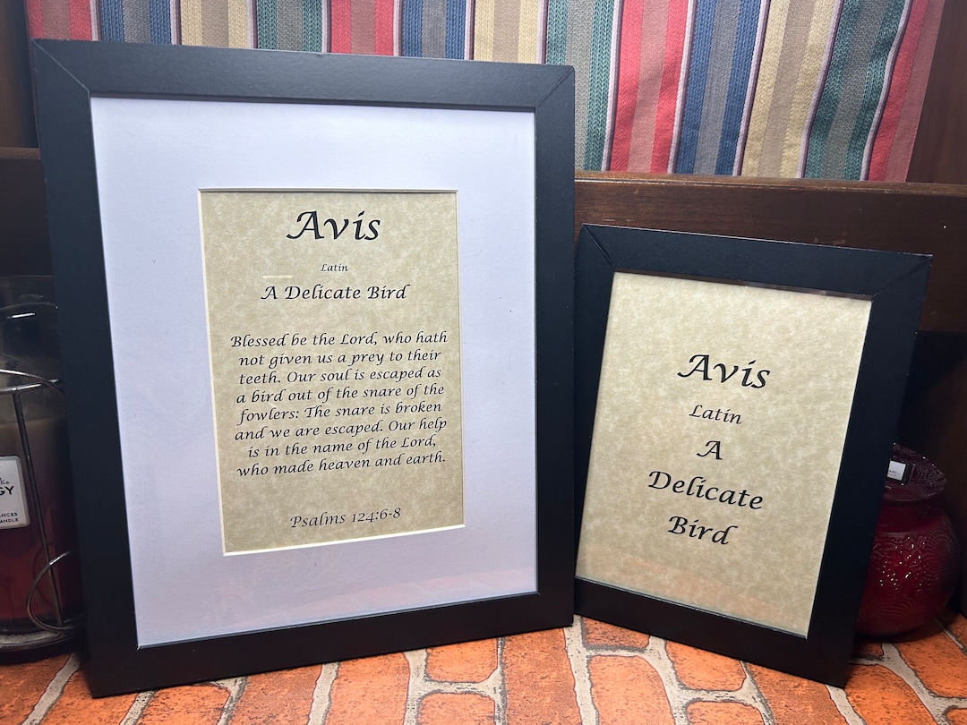 Avis - Name, Origin, With or Without King James Version Bible Verse - Etsy