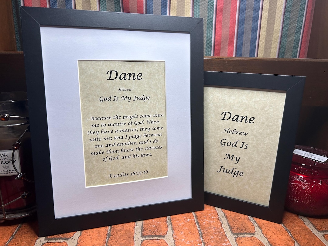 Dane - Name, Origin, With or Without King James Version Bible Verse - Etsy
