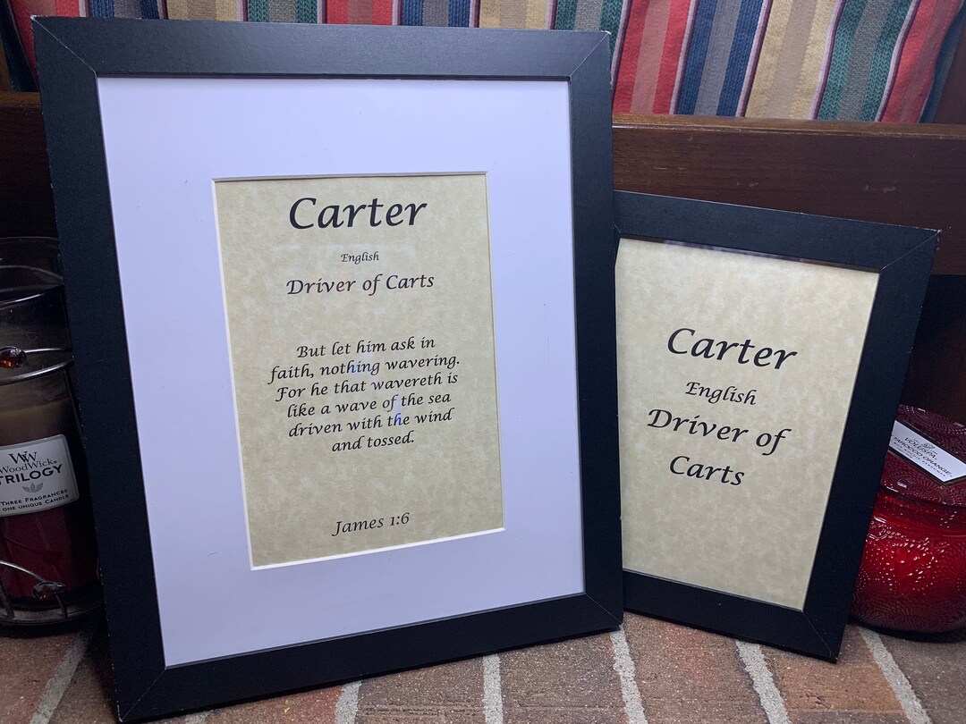 Carter - Name, Origin, With or Without King James Version Bible Verse ...