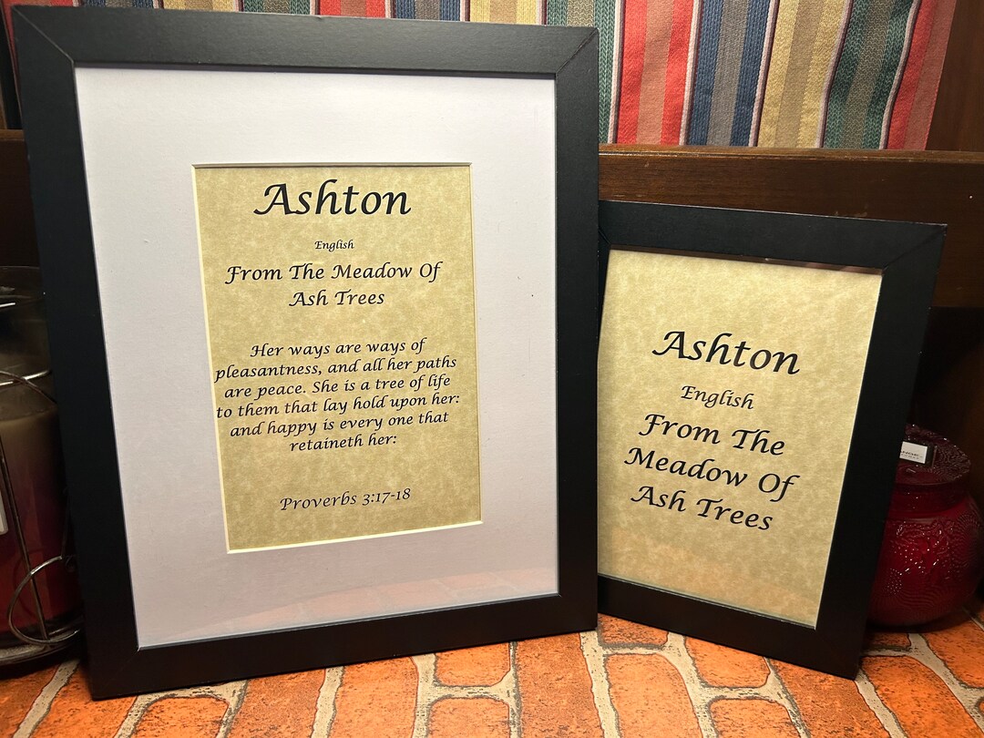 Ashton - Name, Origin, With or Without King James Version Bible Verse ...