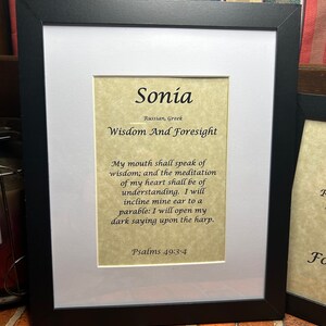 Sonia - Name, Origin, With or Without King James Version Bible Verse - Etsy