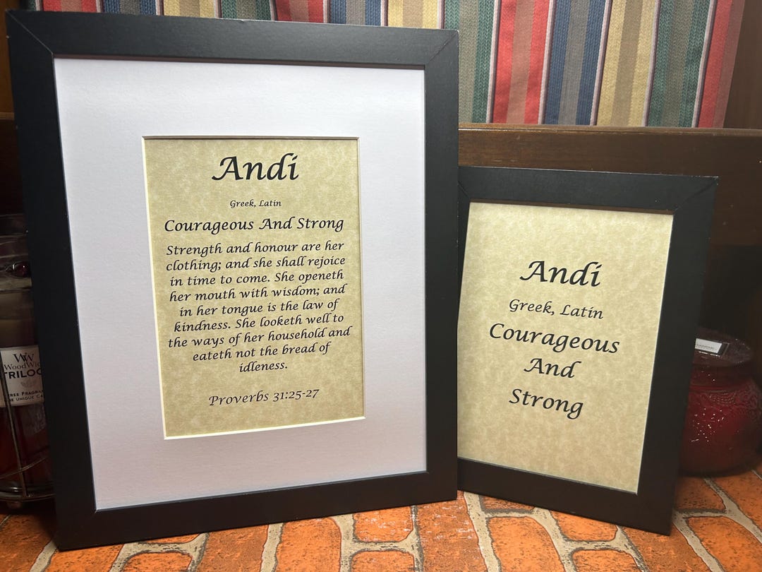 Andi - Name, Origin, With or Without King James Version Bible Verse - Etsy