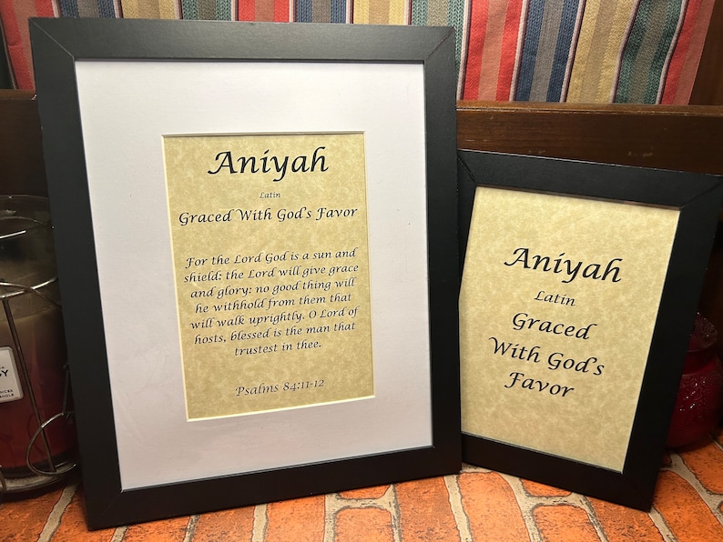 Aniyah Name, Origin, With or Without King James Version Bible Verse - Etsy