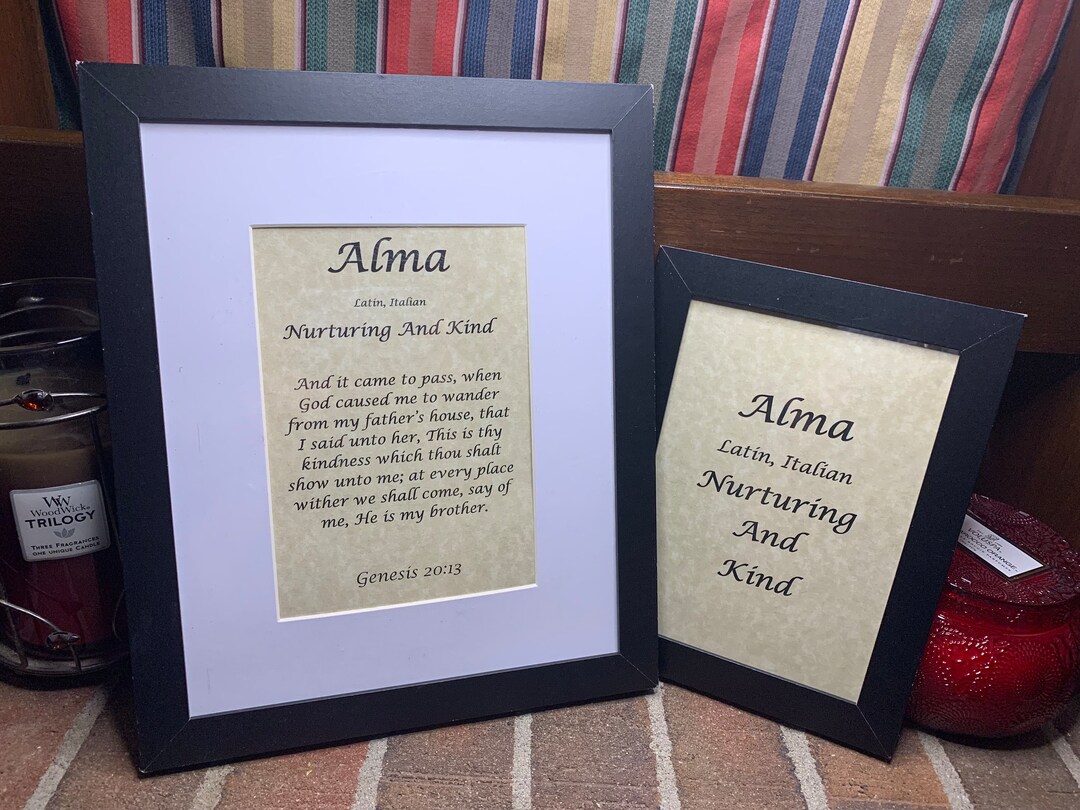 Alma - Name, Origin, With or Without King James Version Bible Verse - Etsy
