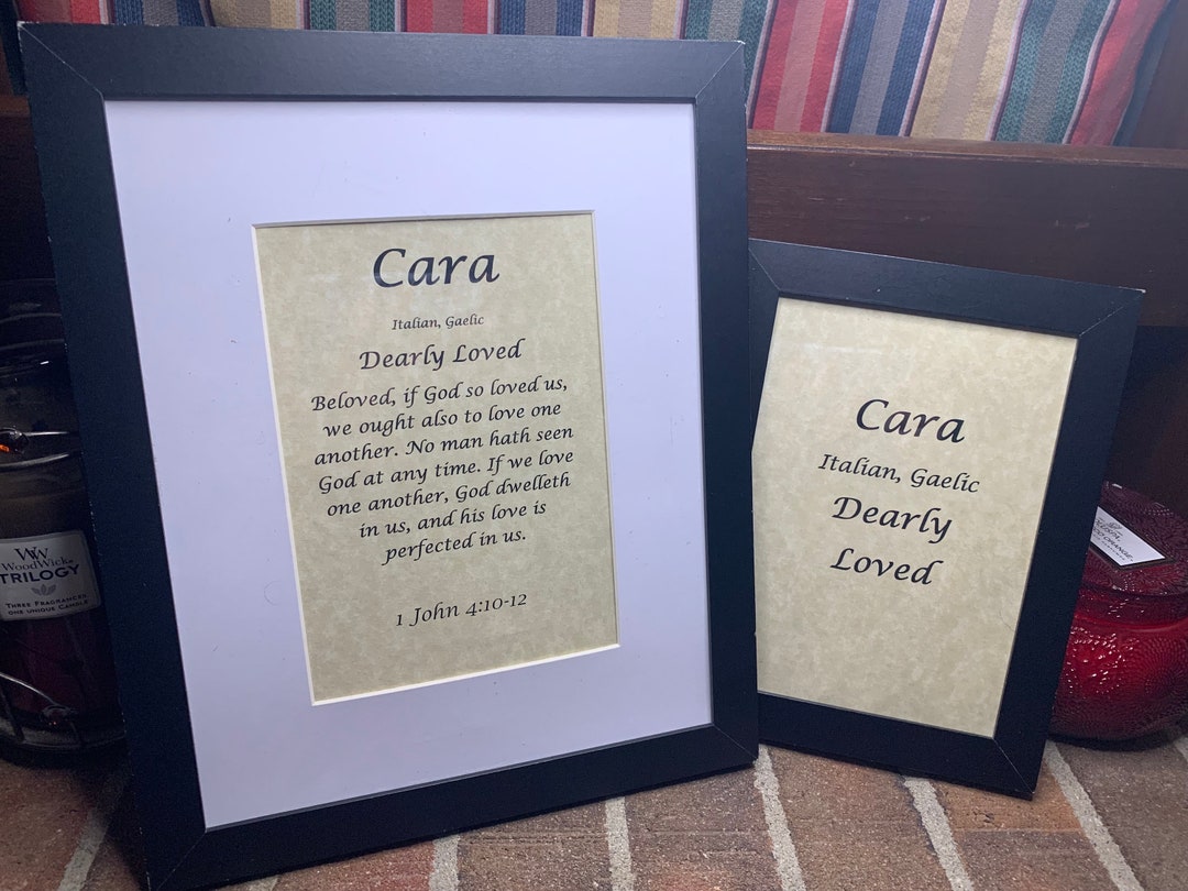 Cara - Name, Origin, With or Without King James Version Bible Verse - Etsy