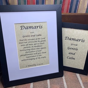Damaris - Name, Origin, With or Without King James Version Bible Verse ...