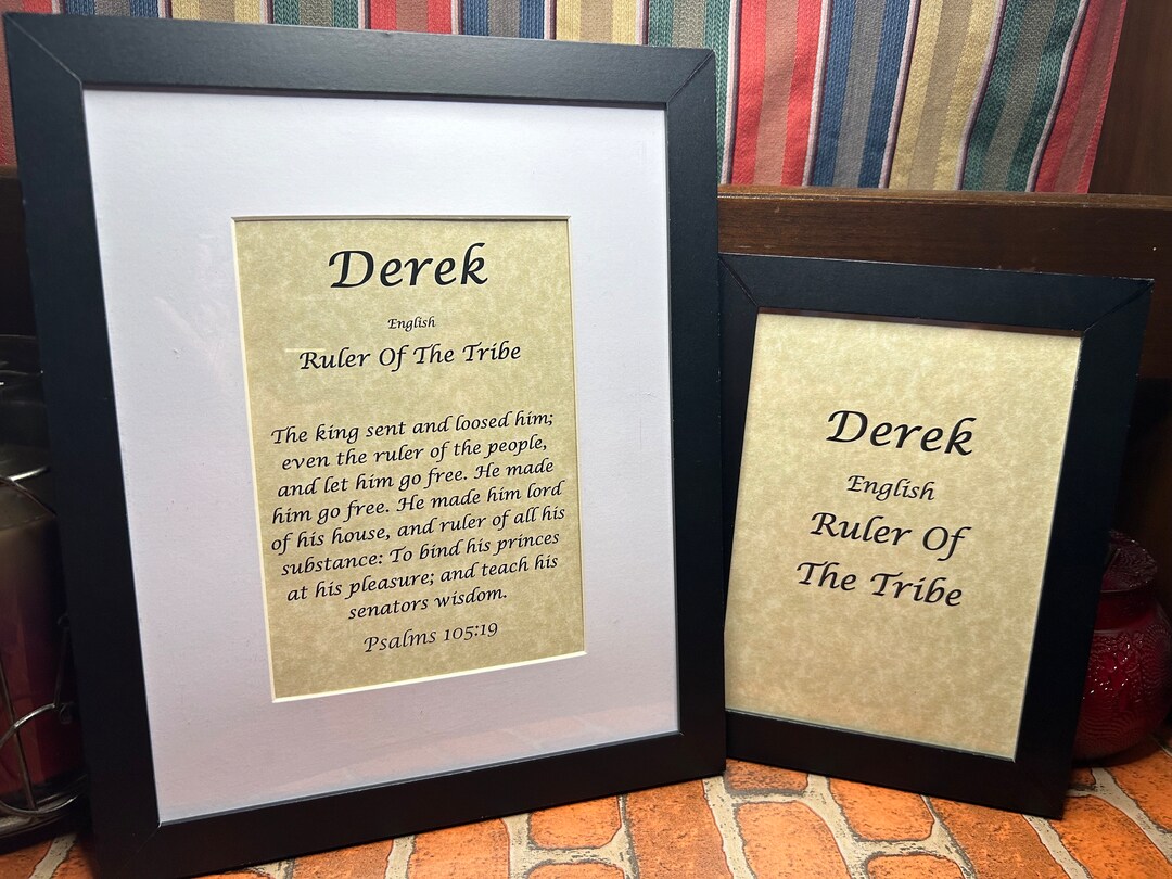 Derek - Name, Origin, With or Without King James Version Bible Verse - Etsy