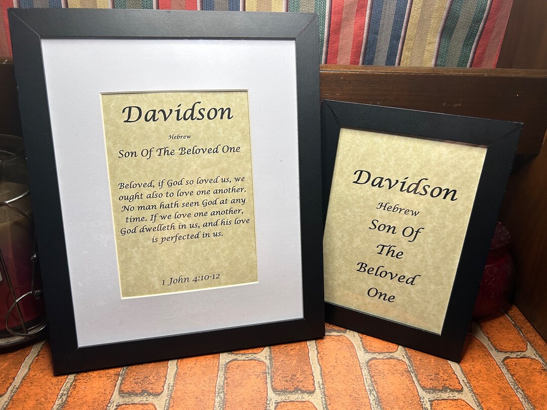 Davidson - Name, Origin, With or Without King James Version Bible Verse ...