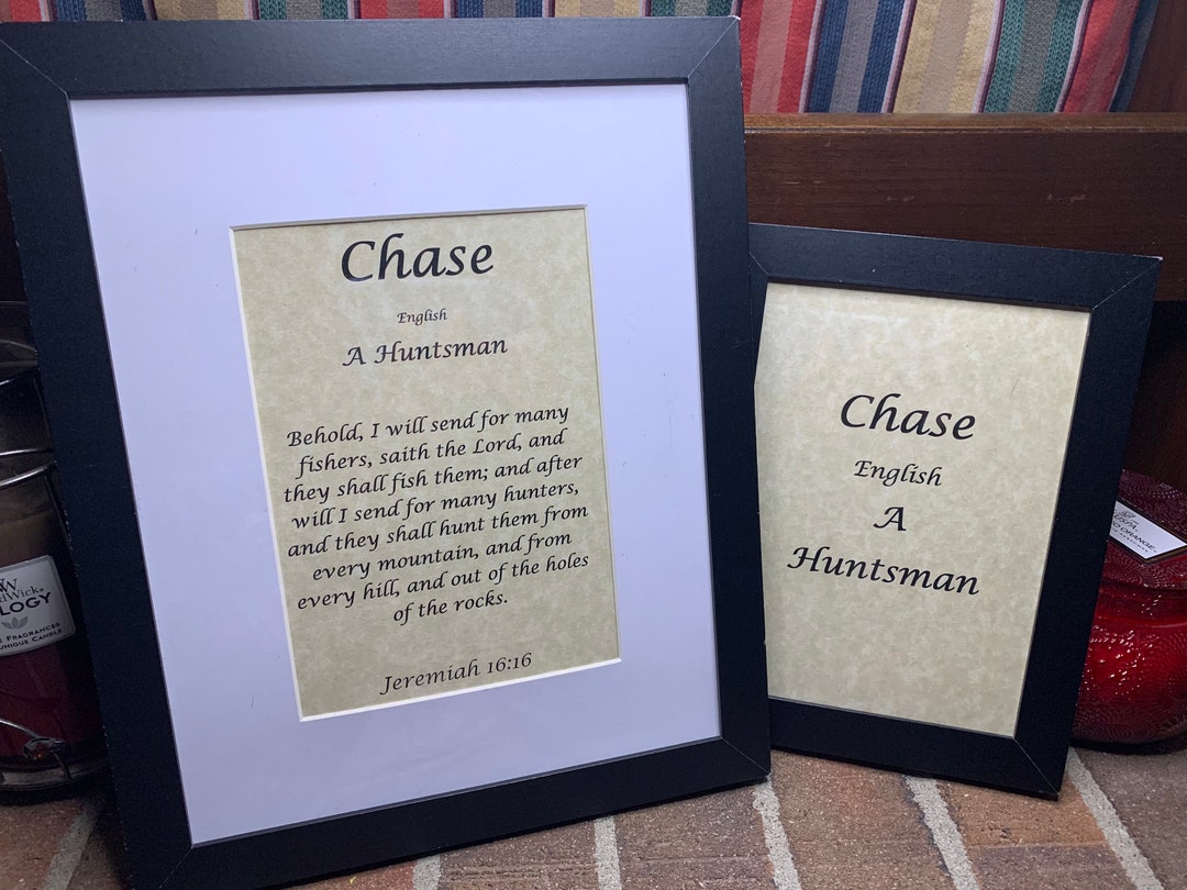 Chase - Name, Origin, With or Without King James Version Bible Verse - Etsy