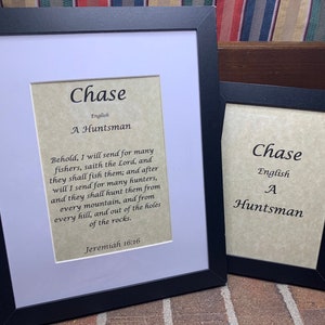 Chase - Name, Origin, With or Without King James Version Bible Verse - Etsy