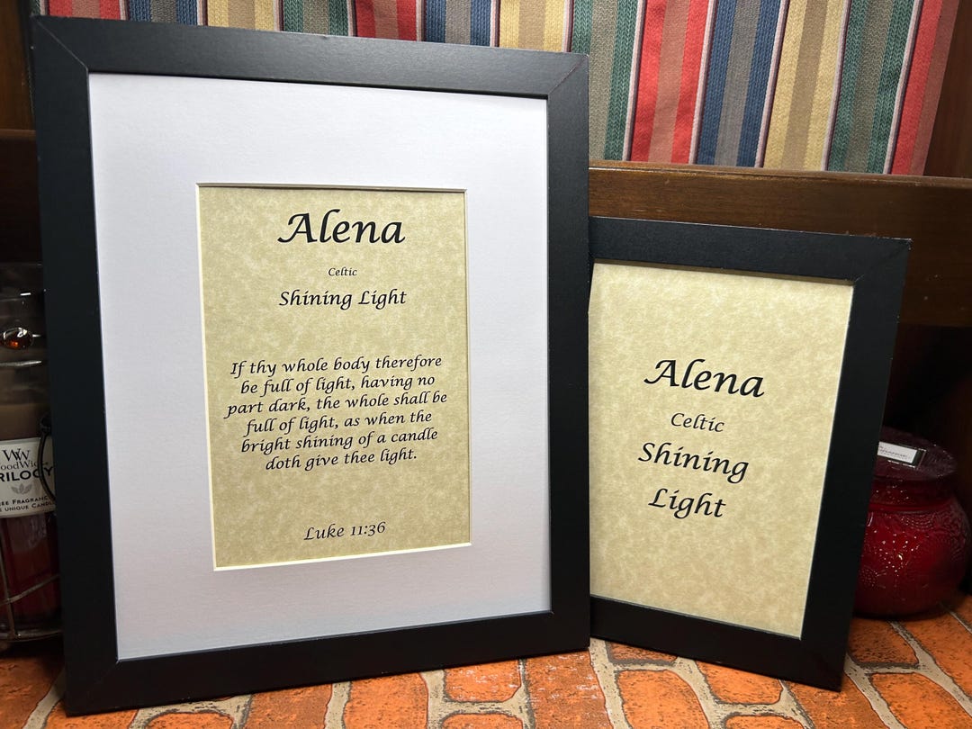 Alena - Name, Origin, With or Without King James Version Bible Verse - Etsy