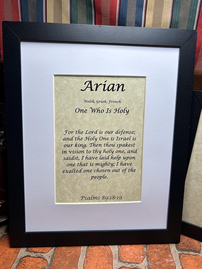 Arian - Name, Origin, With or Without King James Version Bible Verse - Etsy
