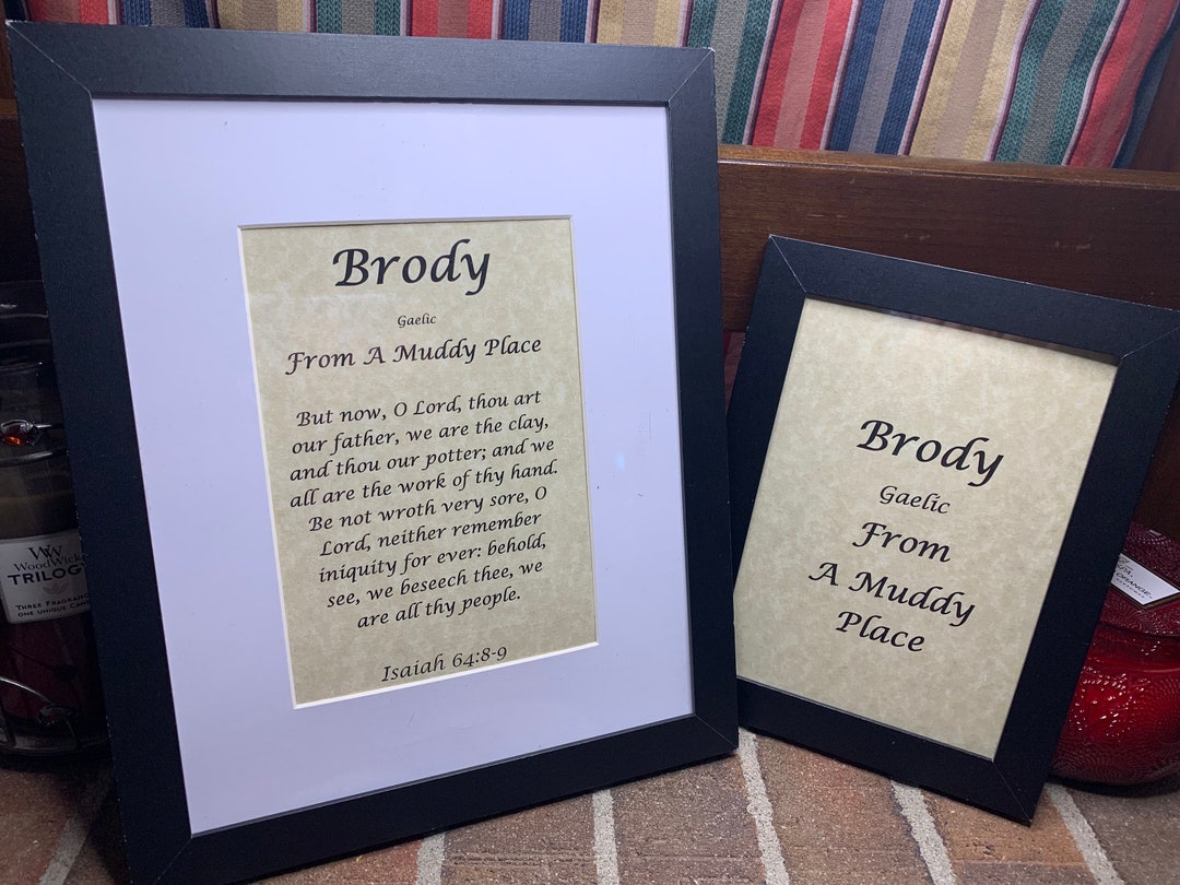 Brody - Name, Origin, With or Without King James Version Bible Verse - Etsy