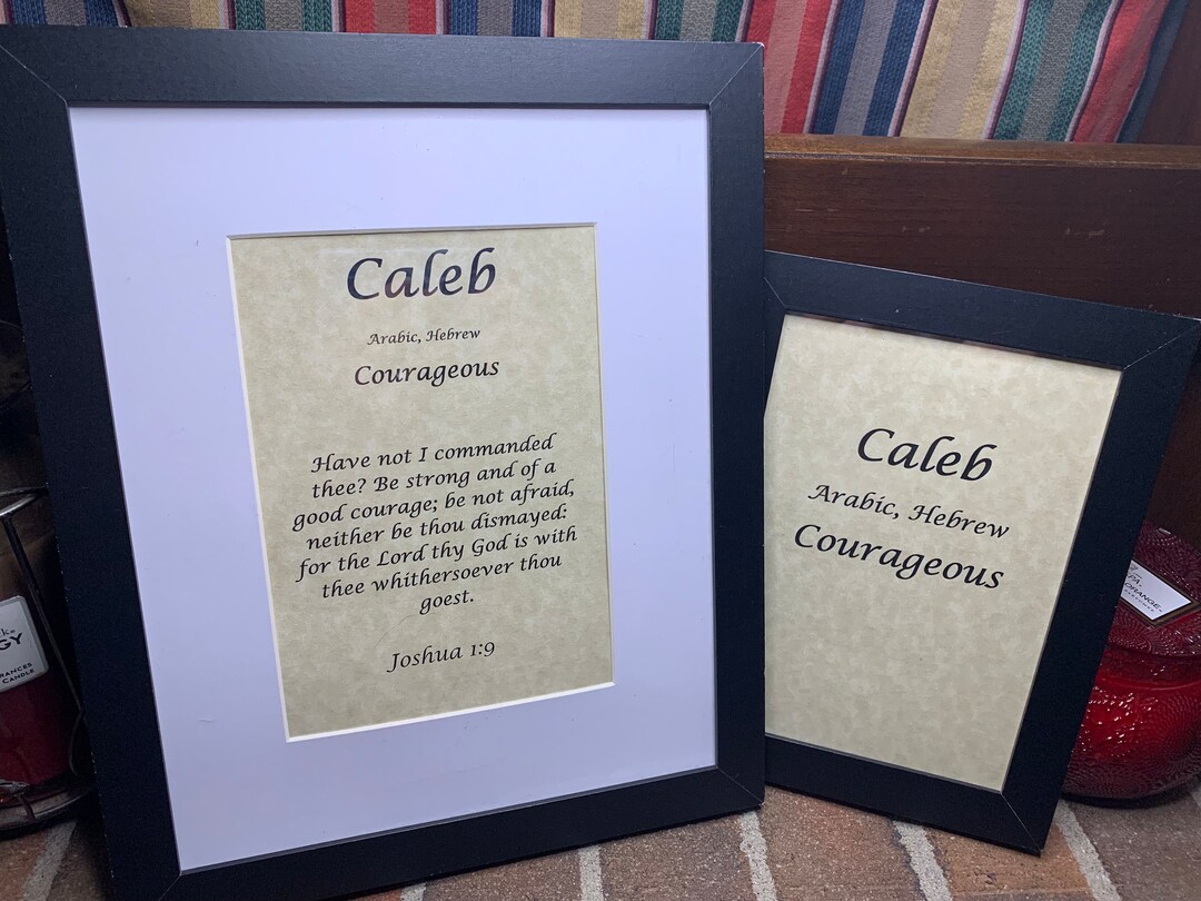 Caleb - Name, Origin, With or Without King James Version Bible Verse - Etsy