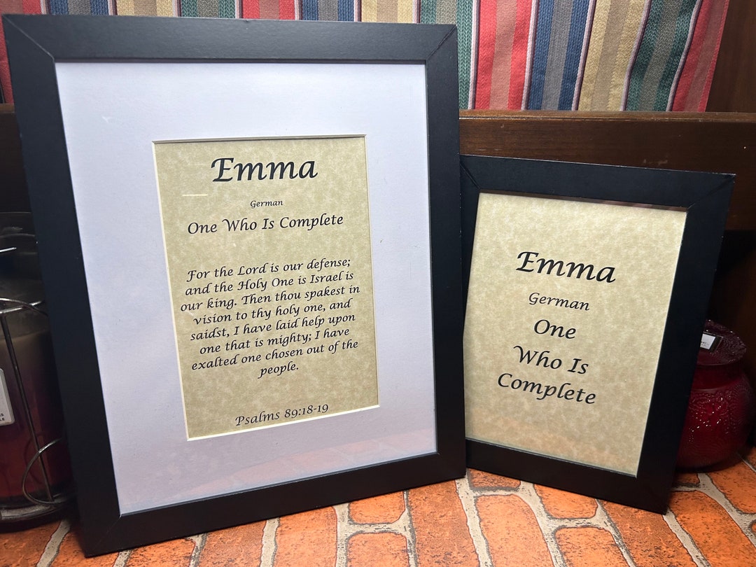 Emma - Name, Origin, With or Without King James Version Bible Verse - Etsy