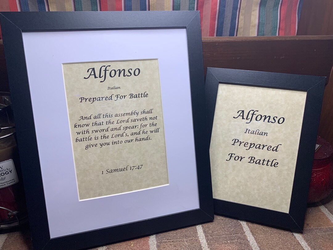 Alfonso - Name, Origin, With or Without King James Version Bible Verse ...