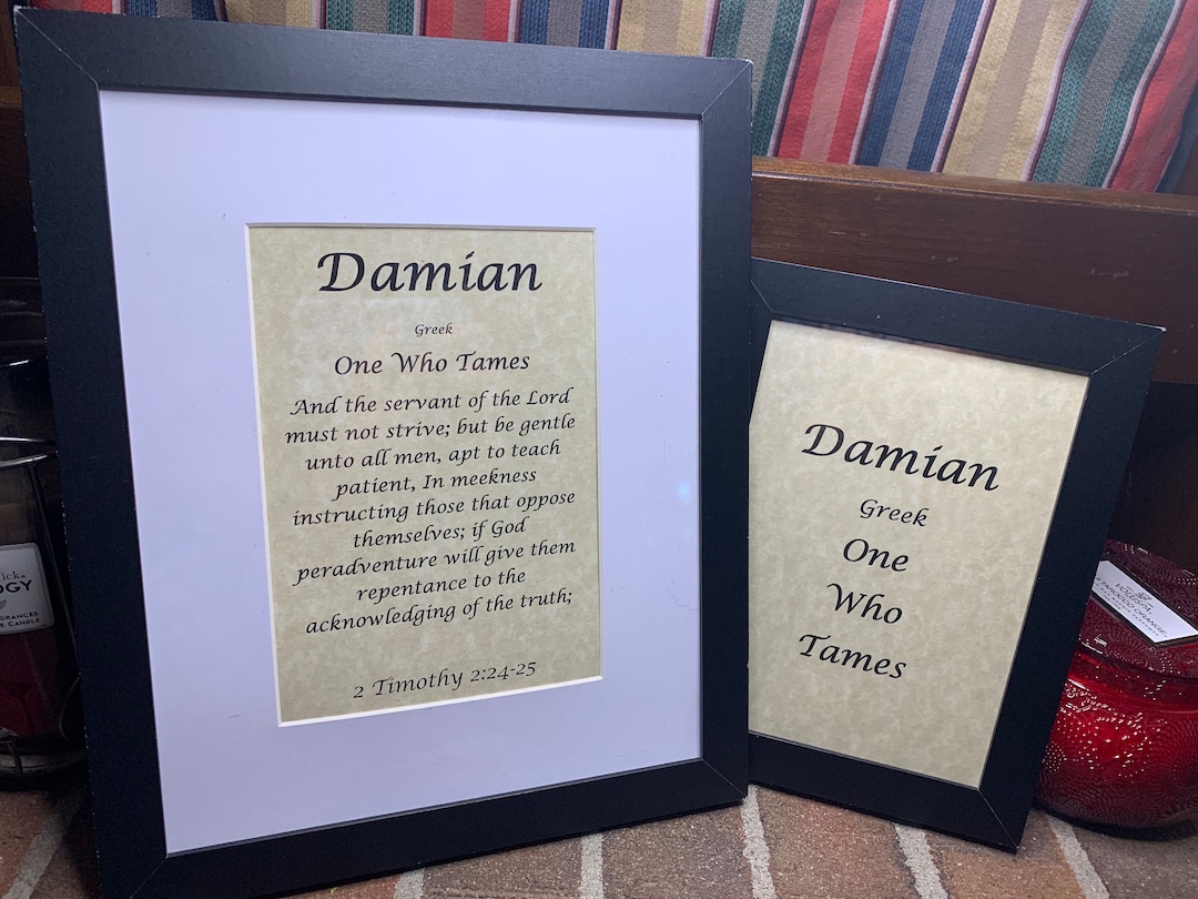 Damian - Name, Origin, With or Without King James Version Bible Verse ...