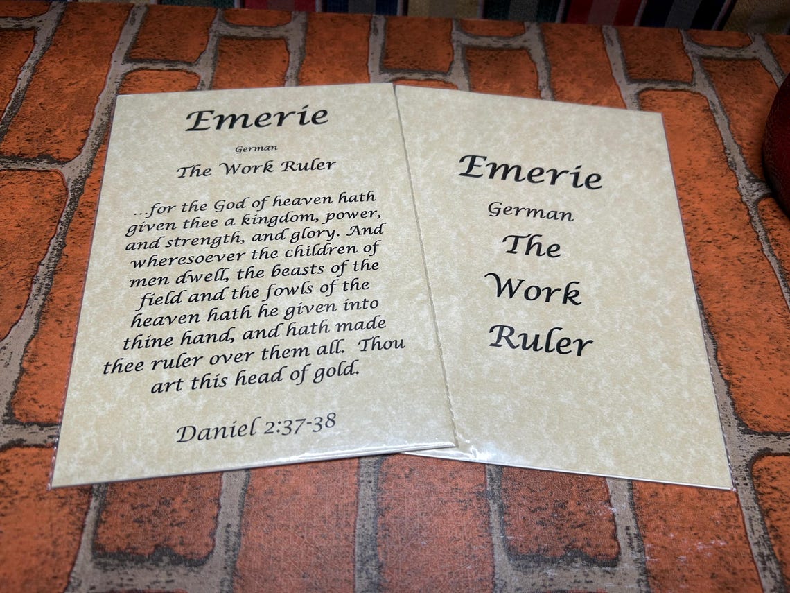 Emerie - Name, Origin, With or Without King James Version Bible Verse ...