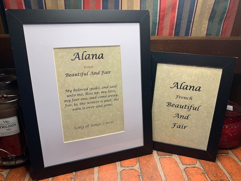 Alana Name, Origin, With or Without King James Version Bible Verse - Etsy
