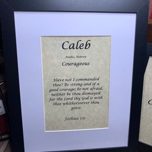 Caleb - Name, Origin, With or Without King James Version Bible Verse - Etsy