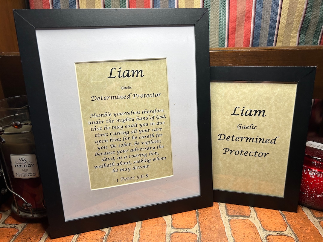 Liam - Name, Origin, With or Without King James Version Bible Verse - Etsy
