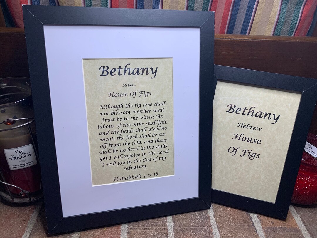 Bethany - Name, Origin, With or Without King James Version Bible Verse ...