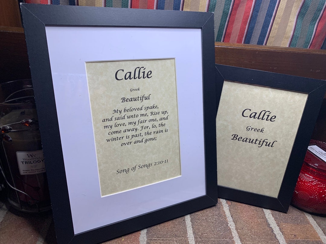 Callie - Name, Origin, With or Without King James Version Bible Verse ...