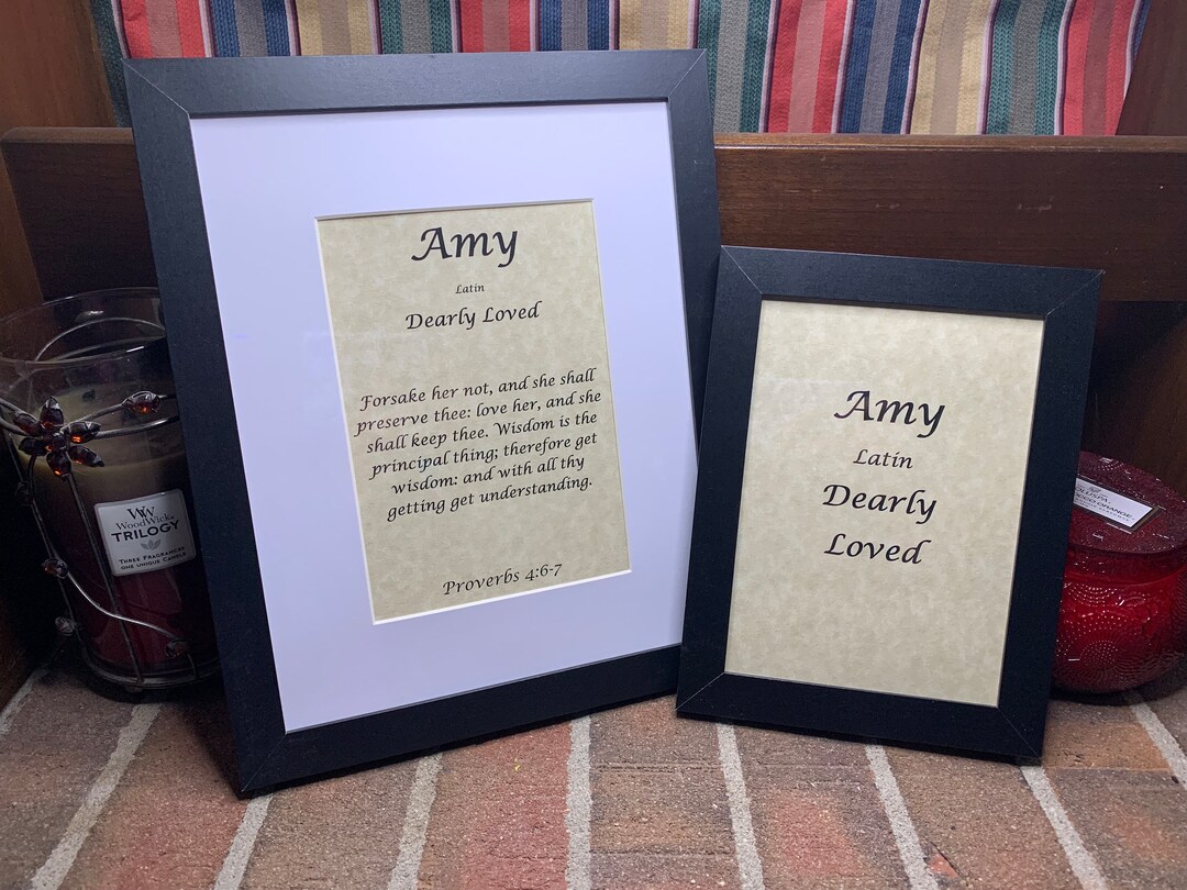 Amy - Name, Origin, With or Without King James Version Bible Verse - Etsy