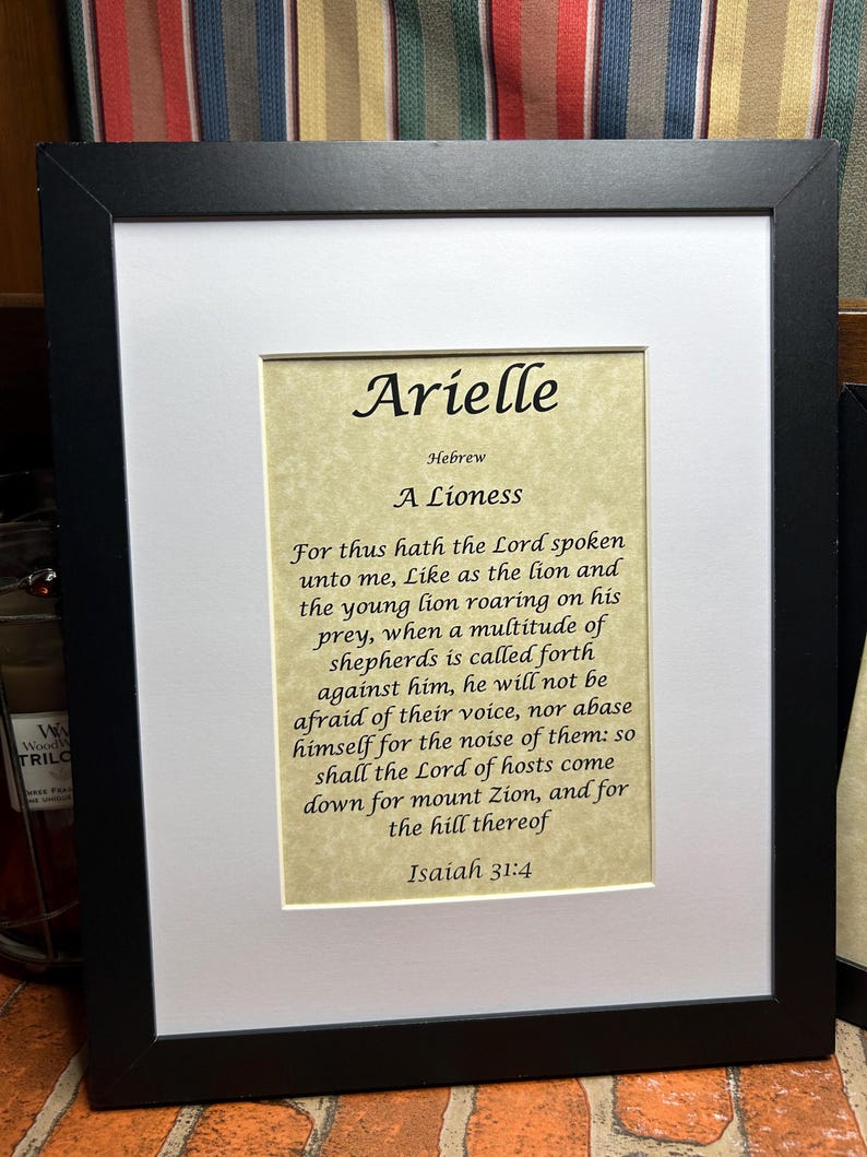 Arielle - Name, Origin, With or Without King James Version Bible Verse ...