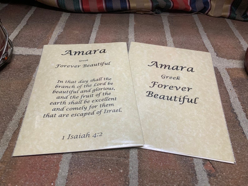 Amara - Name, Origin, With or Without King James Version Bible Verse - Etsy