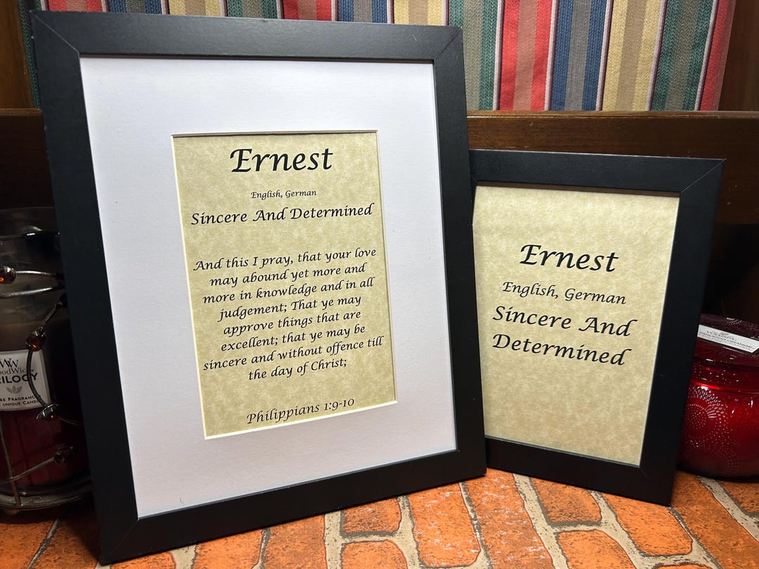 Ernest - Name, Origin, With or Without King James Version Bible Verse ...