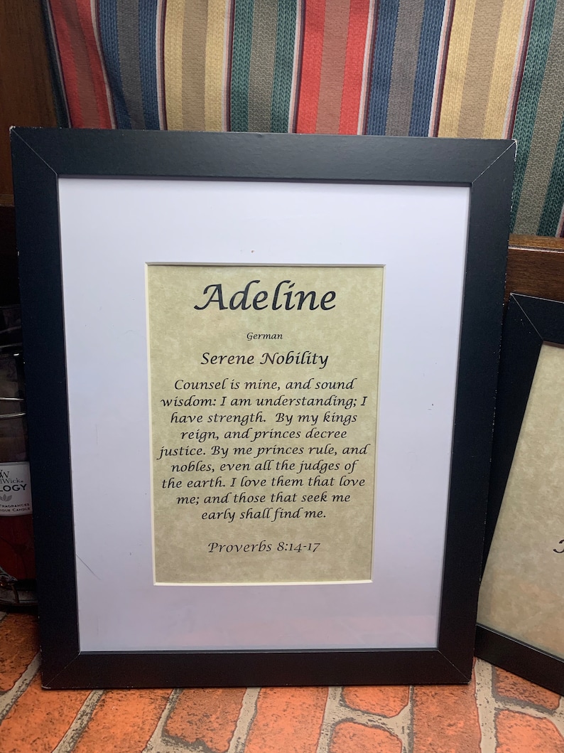 Adeline Name, Origin, With or Without King James Version Bible Verse - Etsy