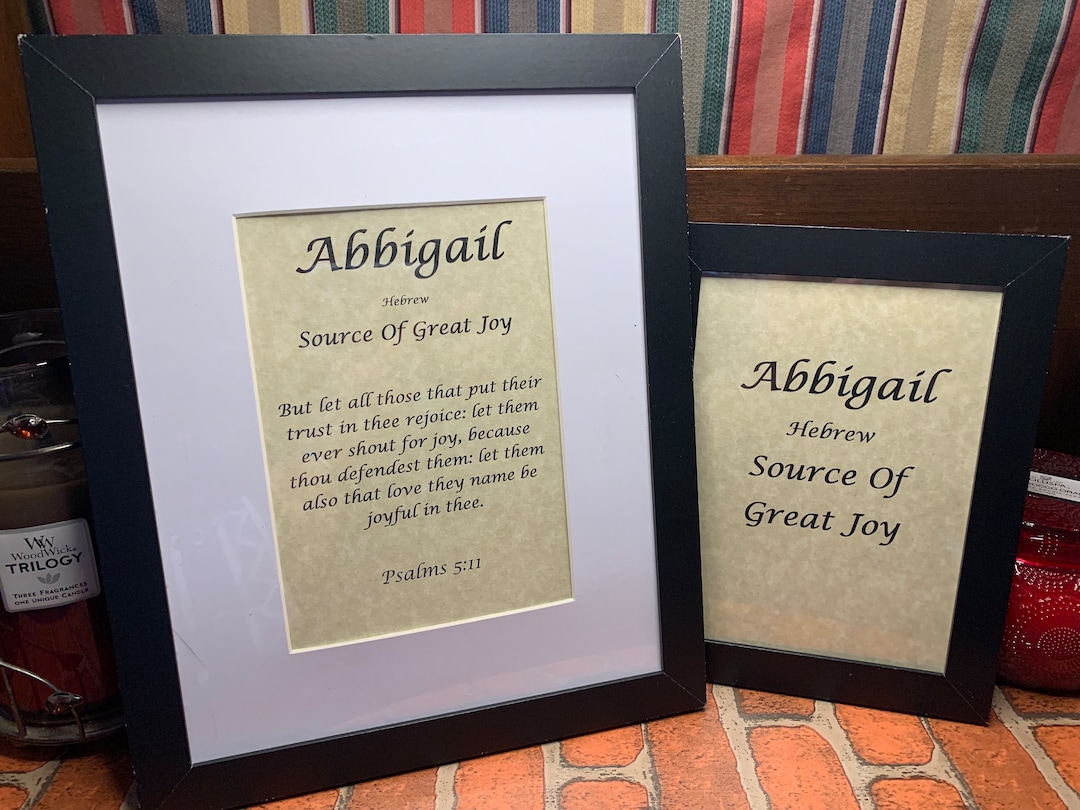 Abbigail - Name, Origin, With or Without King James Version Bible Verse ...