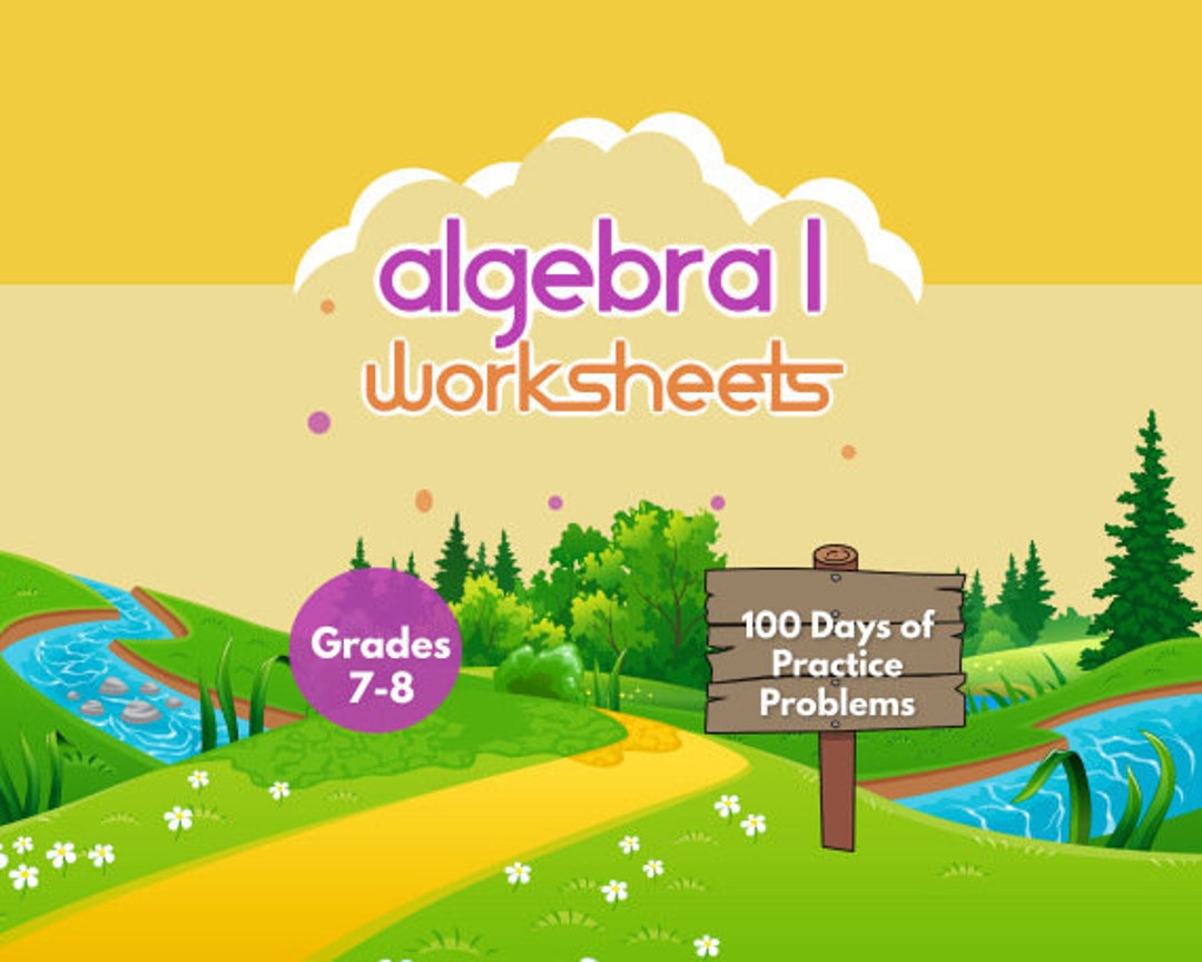 Algebra 1 Worksheets Grades 7-8, Algebra I Workbook for Dummies - Etsy