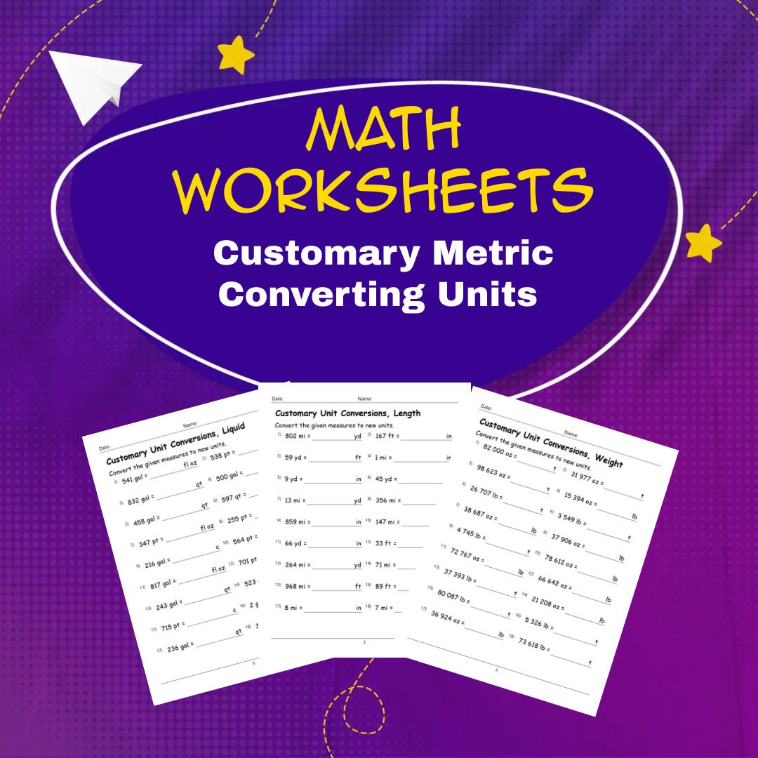 Converting Customary Unit of Measurement Conversion Length - Etsy