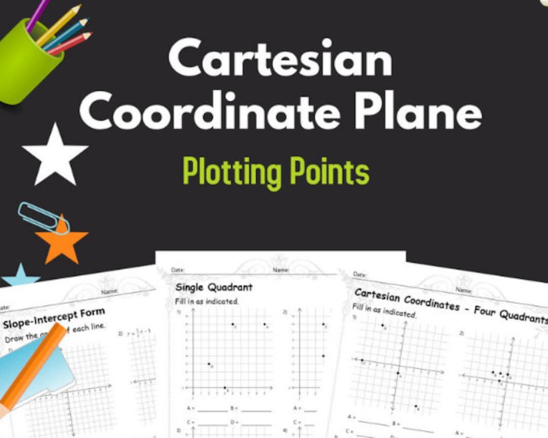 Plotting Points on a Cartesian Coordinate Plane Four - Etsy