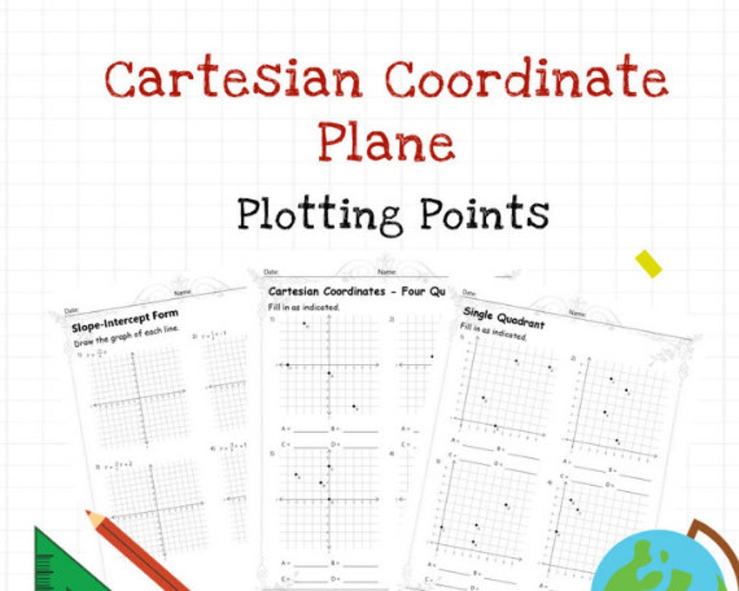 Coordinate Plotting Math Sheet. Grades 5-7, Cartesian Plane, Cartesian ...