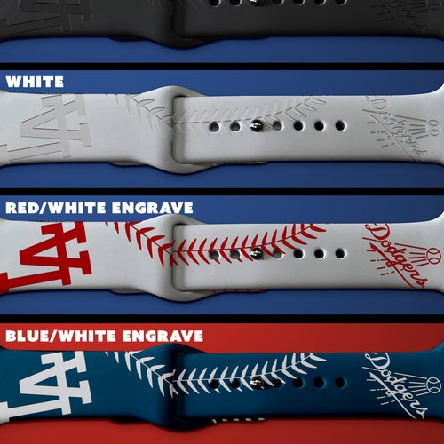 Baseball Themed Engraved Silicone Watch Band Dodgers - Etsy