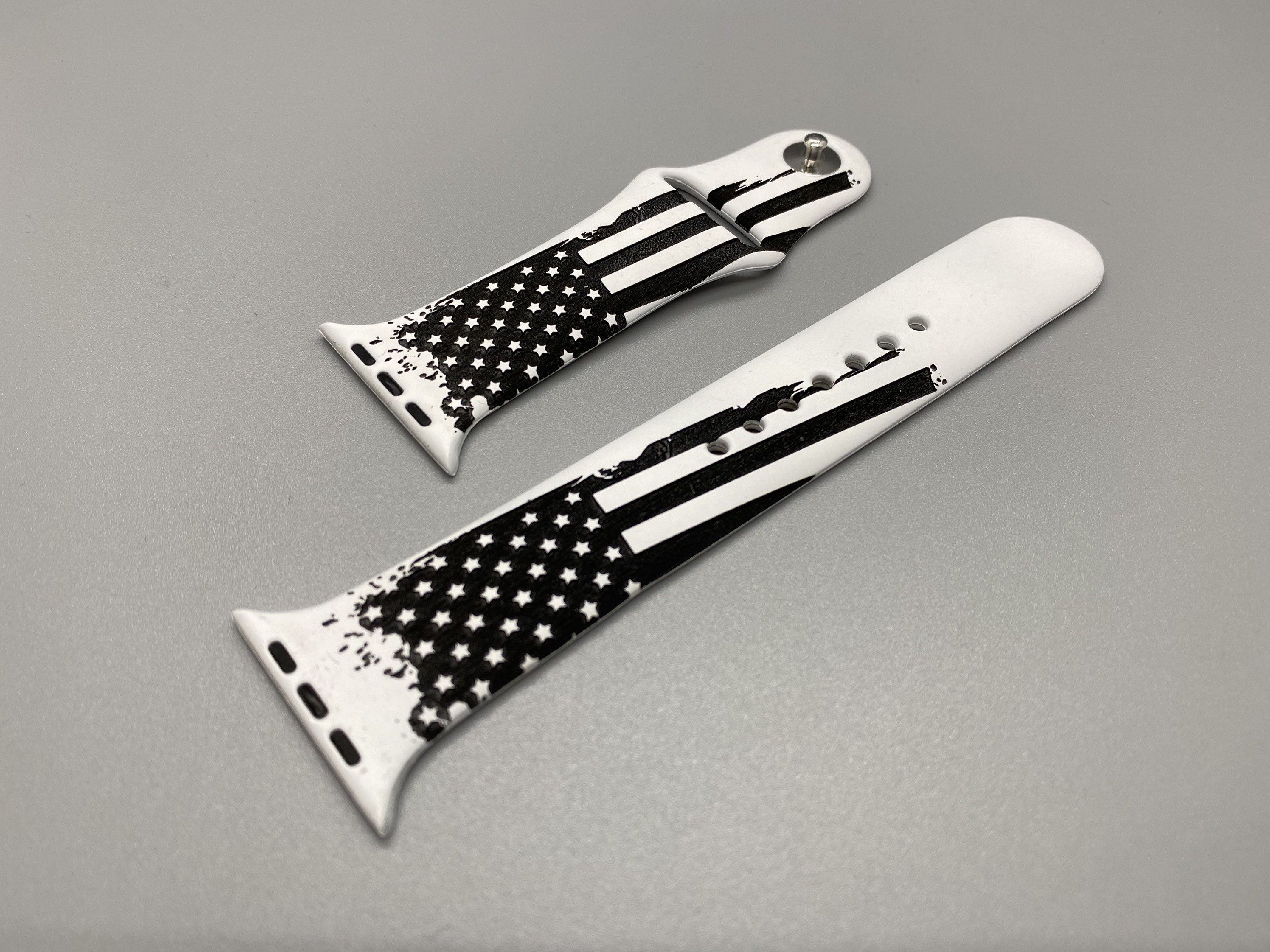 US Flag Themed Engraved Silicone Watch Band - Etsy