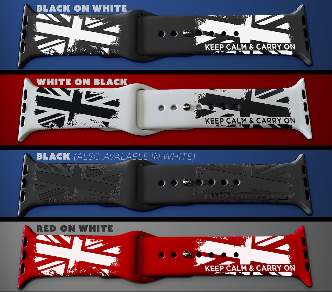 Keep Calm Engraved Silicone Watch Band - Etsy
