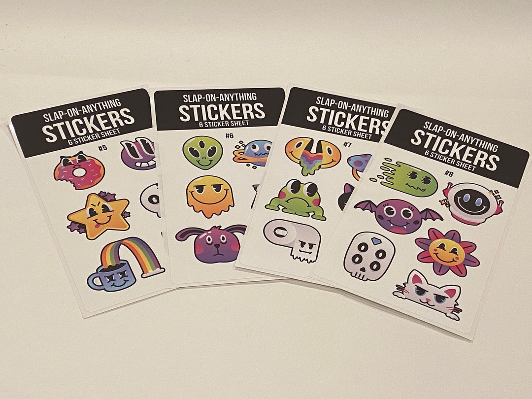 Slap-on-anything EMOJI Stickers 6 Pack - Etsy