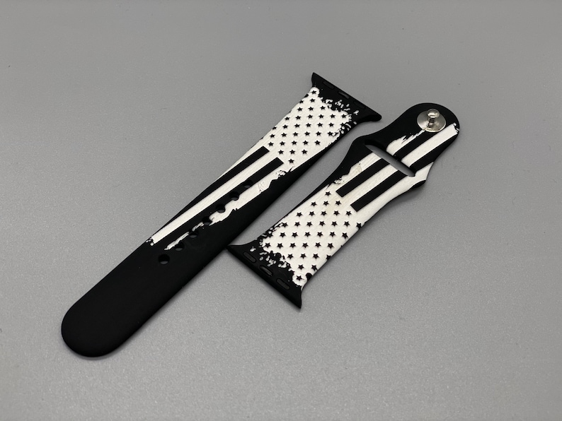 US Flag Themed Engraved Silicone Watch Band - Etsy