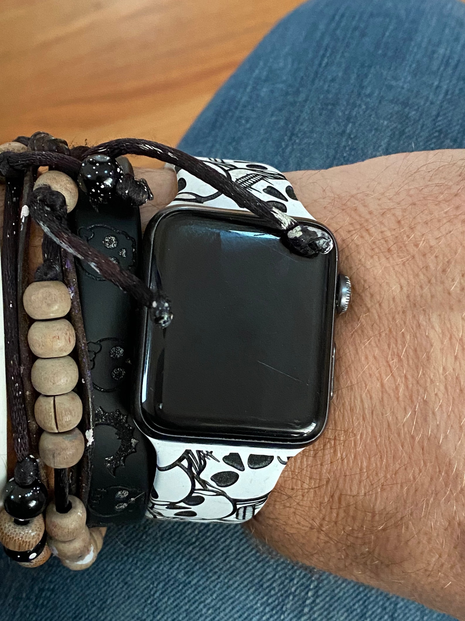 Skull Themed Engraved Silicone Watch Band - Etsy