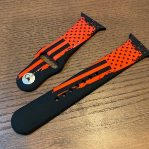 US Flag Themed Engraved Silicone Watch Band - Etsy