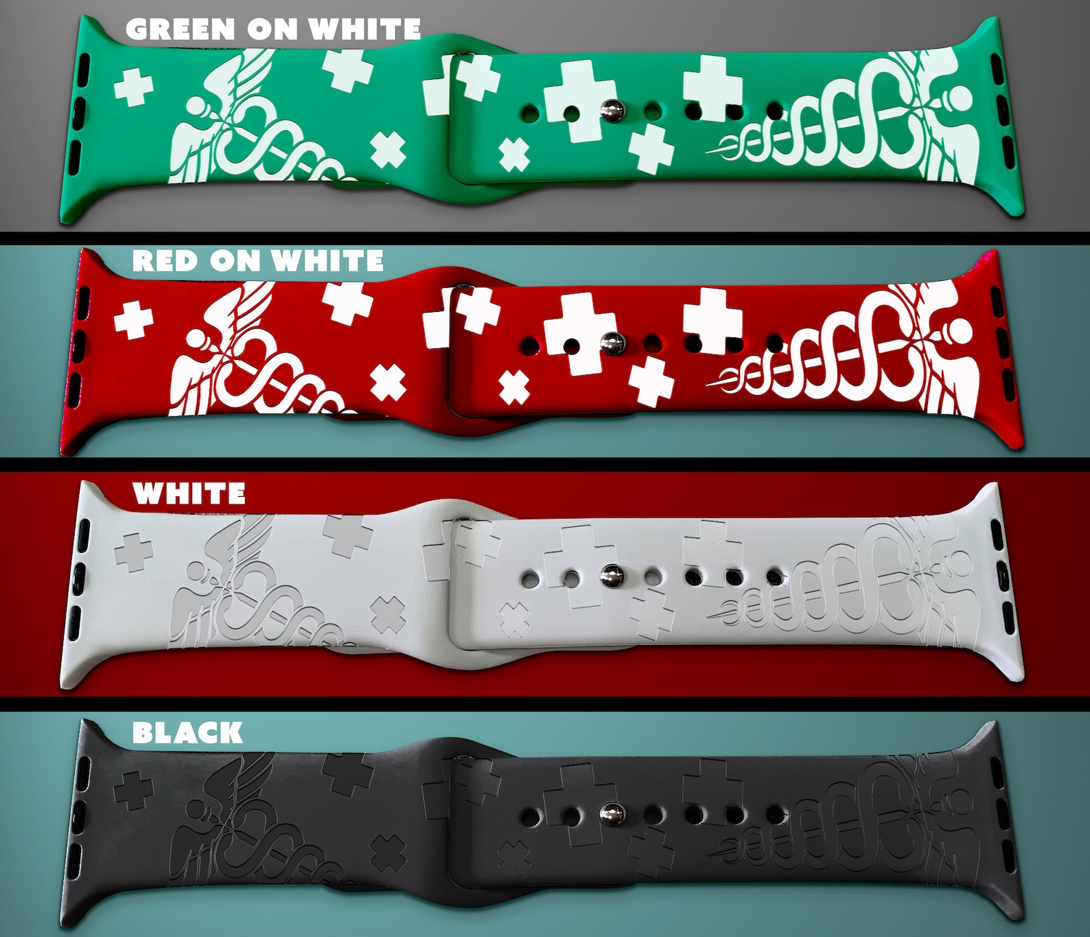 Medical Themed Engraved Silicone Watch Band - Etsy