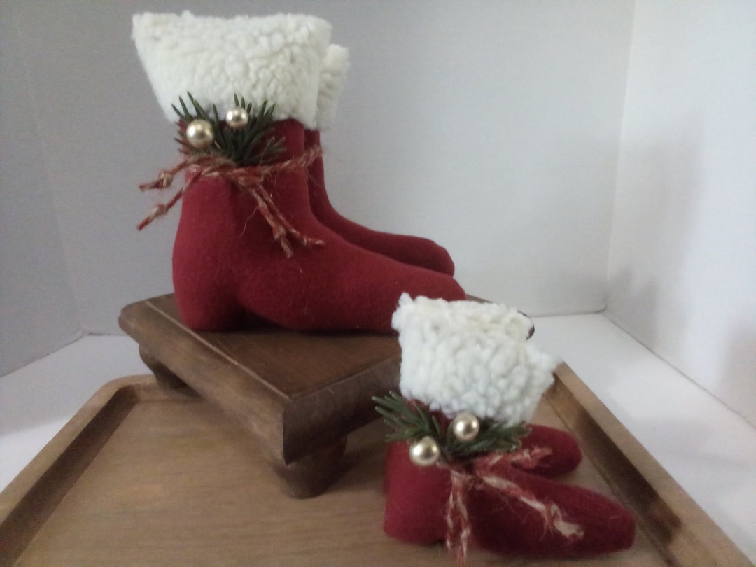 Christmas Decorations, Santa Boots,santa Boots Christmas Decor - Etsy