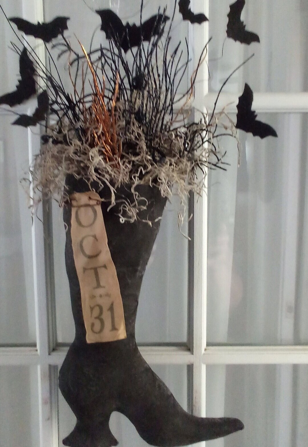 Witch Boots Halloween Decoration: Hanging Home Decor - Etsy