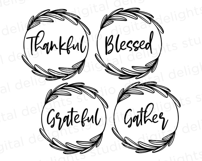 Thanksgiving Coaster SVG - Fall Coaster Svg - Grateful Svg - Thankful ...