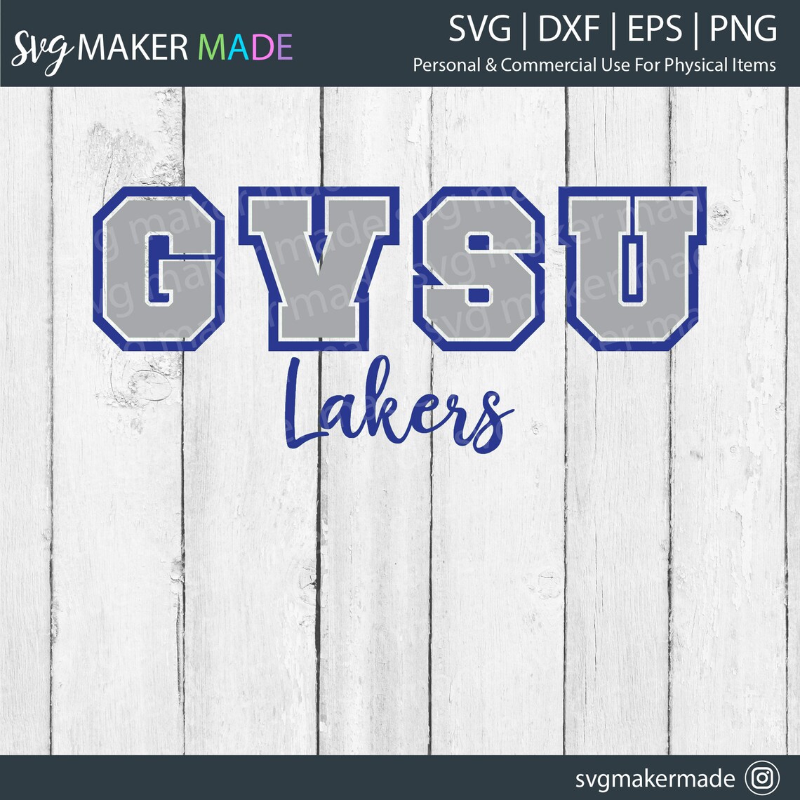 Grand Valley State University Svg GVSU Lakers Svg - Etsy