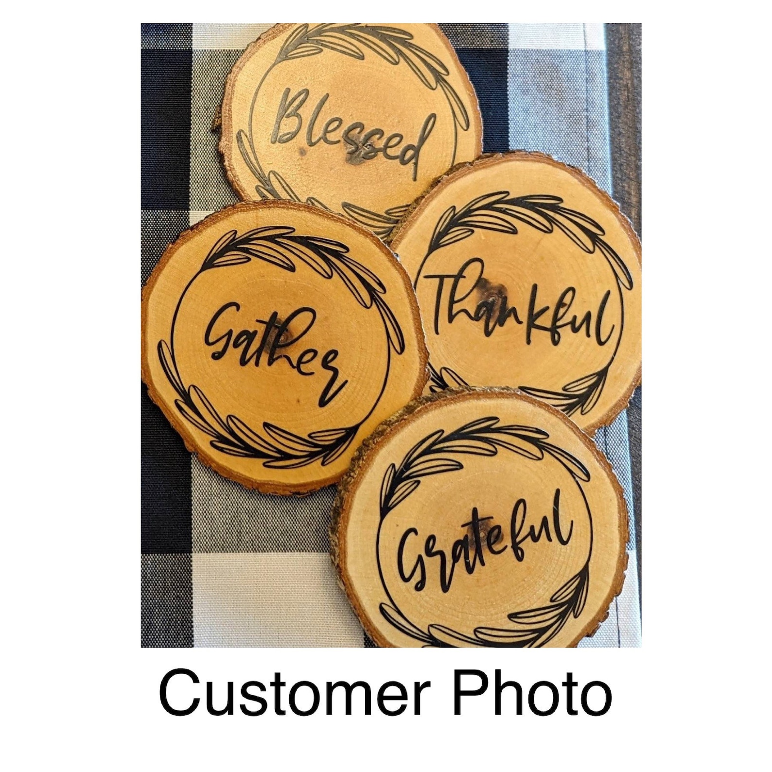 Thanksgiving Coaster SVG Fall Coaster Svg Grateful Svg - Etsy